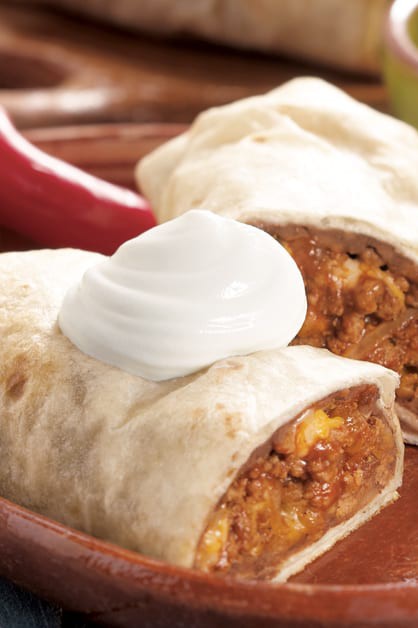 Traditional Beef Burritos - Daisy Brand - Sour Cream & Cottage Cheese