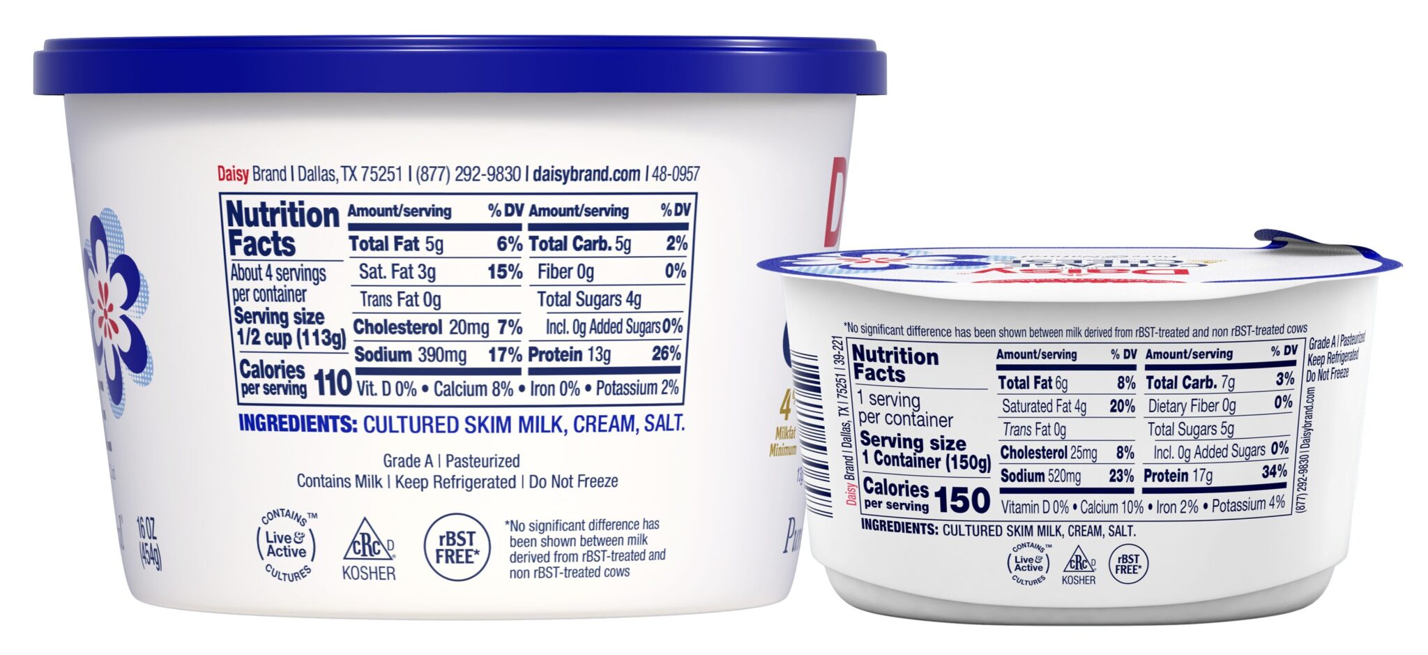 Cottage Cheese - Daisy Brand - Sour Cream & Cottage Cheese